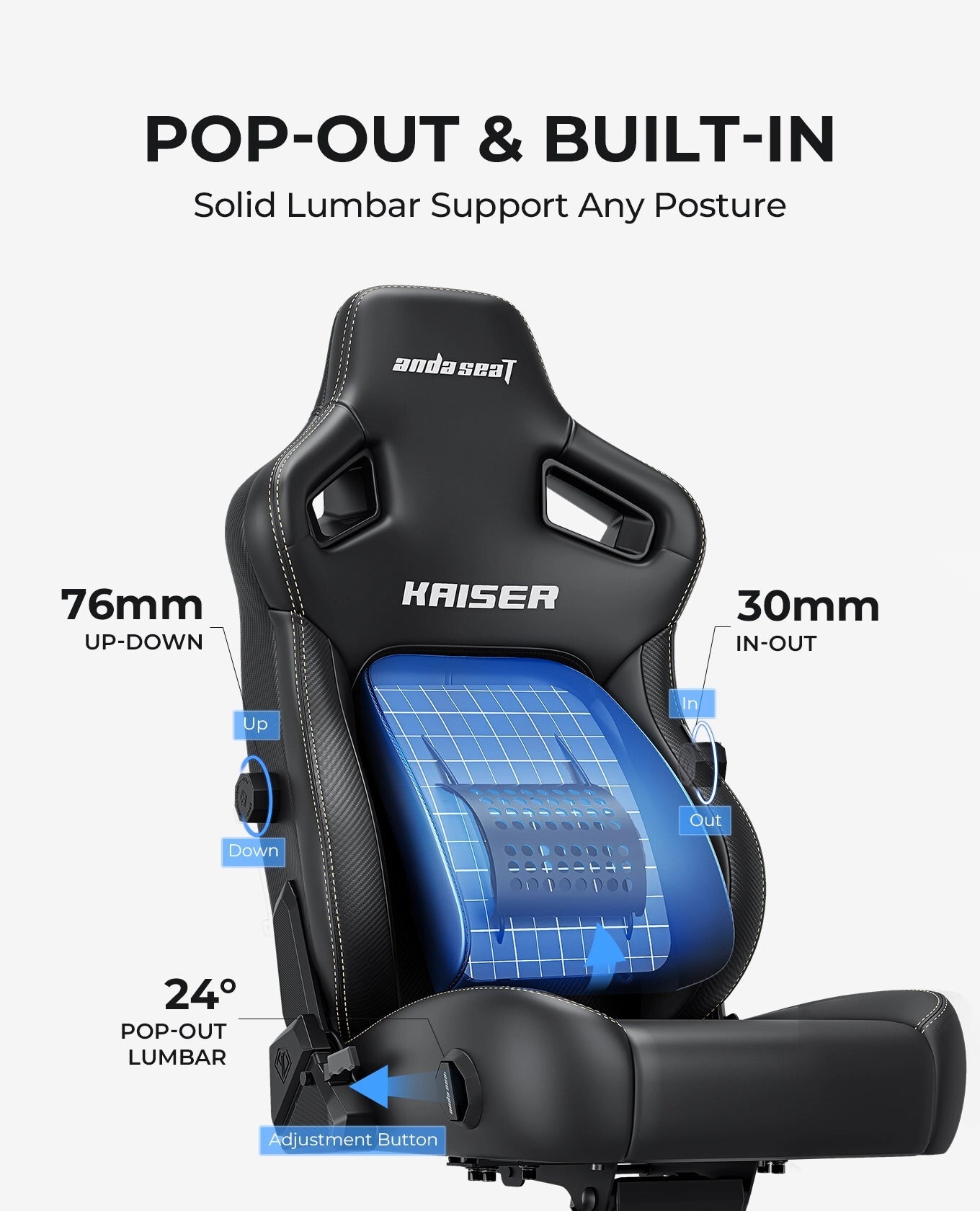 Anda Seat Kaiser 4 Series Premium Gaming armchair Padded seat Purple ...