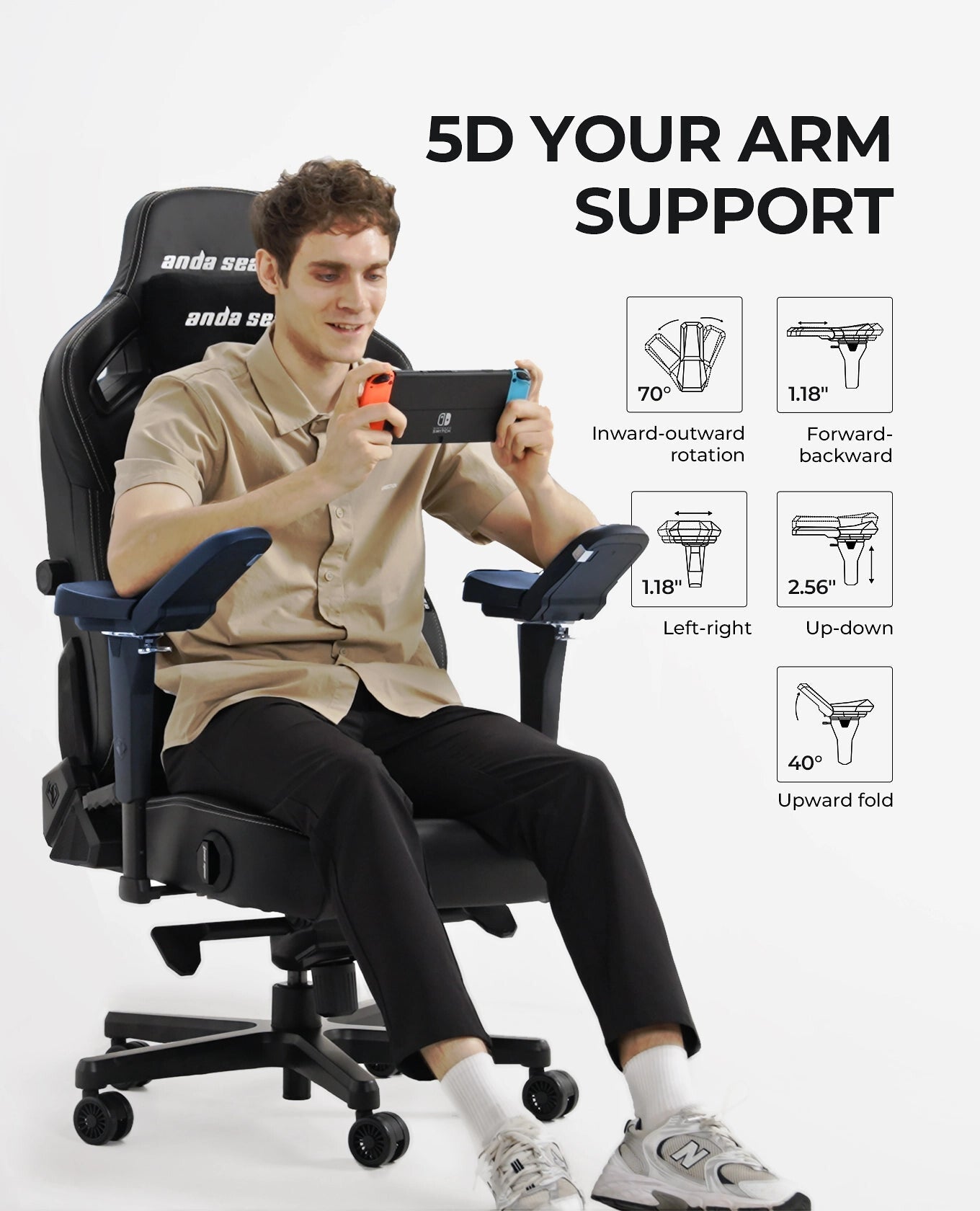 Anda Seat Kaiser 4 Series Premium Gaming armchair Padded seat Purple ...