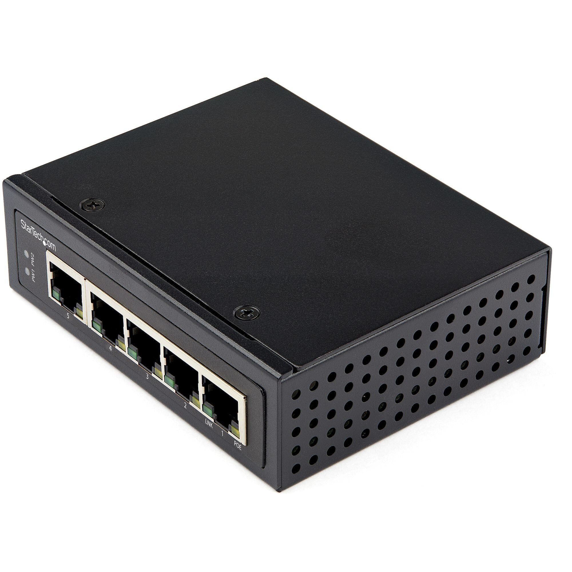 StarTech Industrial 5 Port Gigabit PoE Switch - 30W - Power Over Ether ...