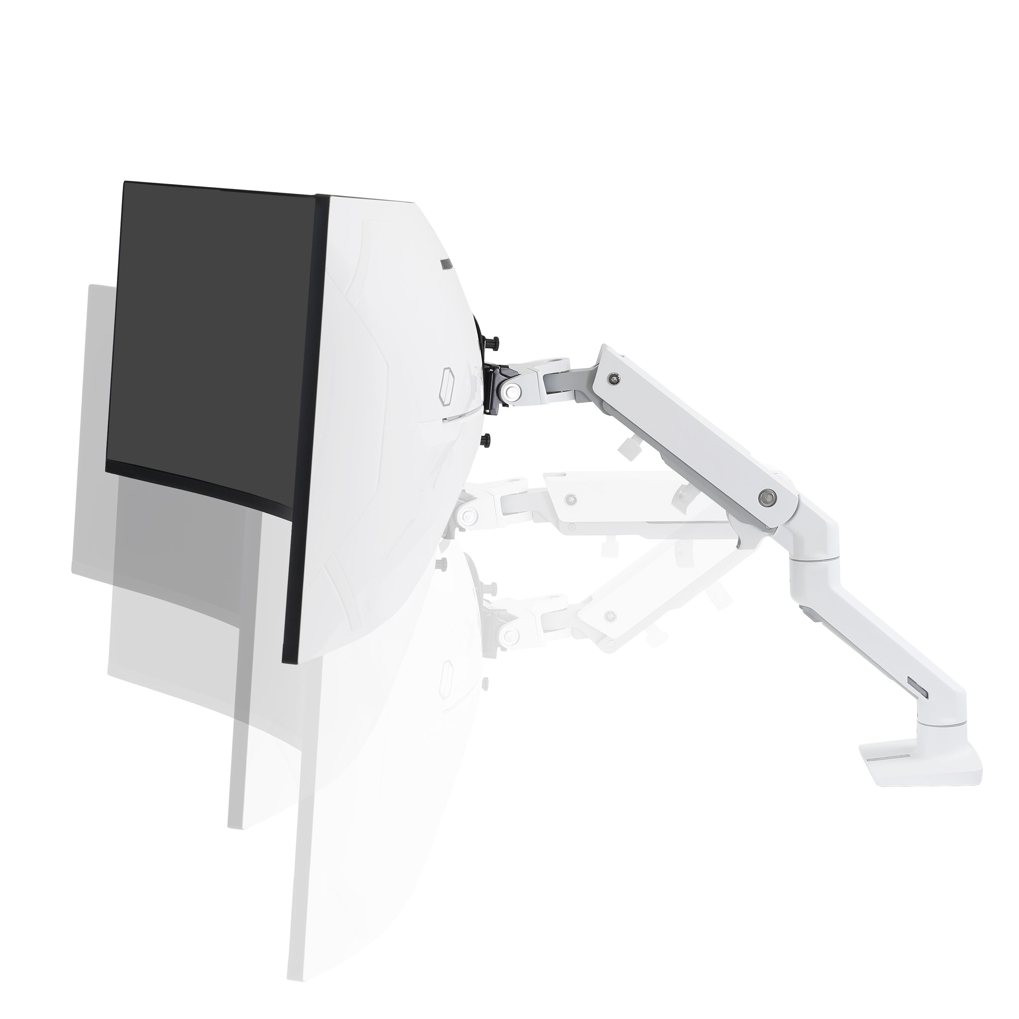 Ergotron HX Series HX Desk Monitor Arm with HD Pivot (white) – Gotraka