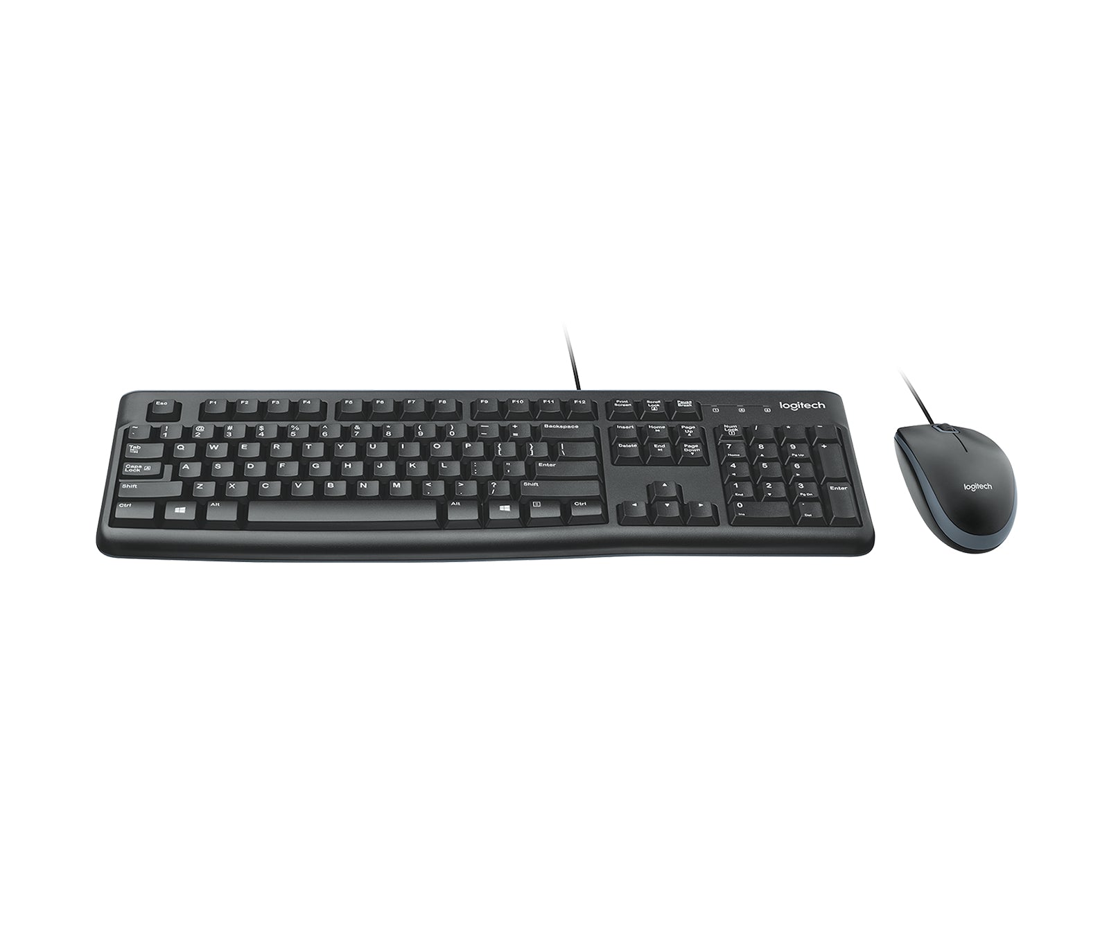 Logitech Desktop MK120 keyboard Mouse included USB QWERTY English Blac – Gotraka